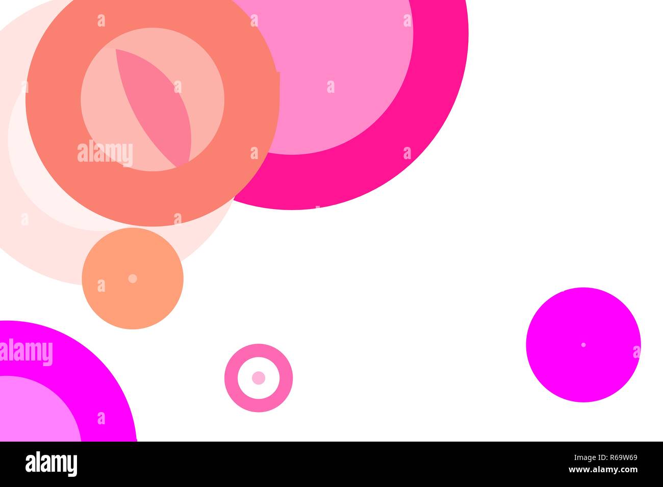 Abstract grey pink circles illustration background Stock Photo - Alamy