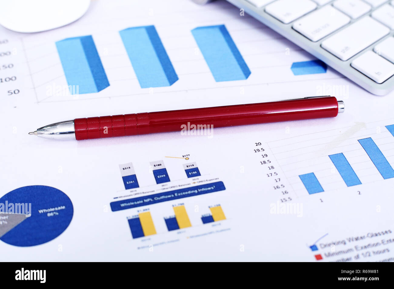 Picture of pen and graph paper Stock Photo - Alamy