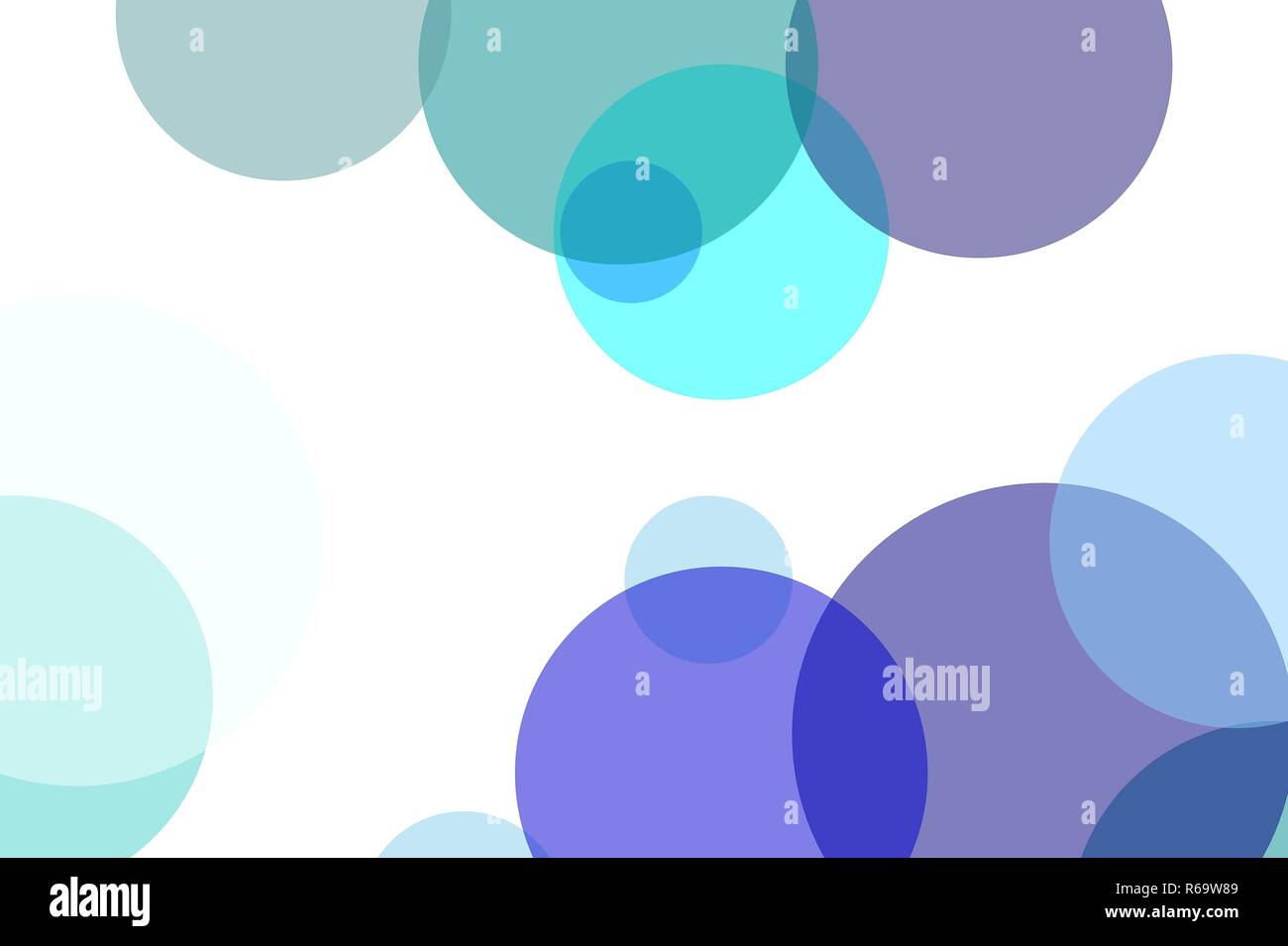 Abstract blue circles illustration background Stock Photo - Alamy