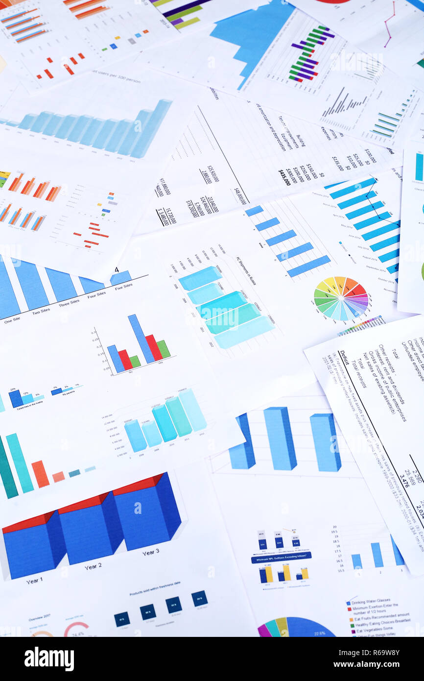 Portrait of financial graph paper Stock Photo - Alamy