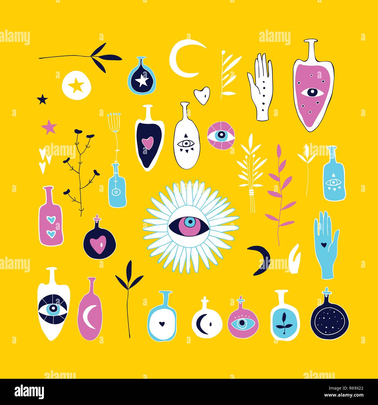 Magical symbols Stock Vector Images - Alamy