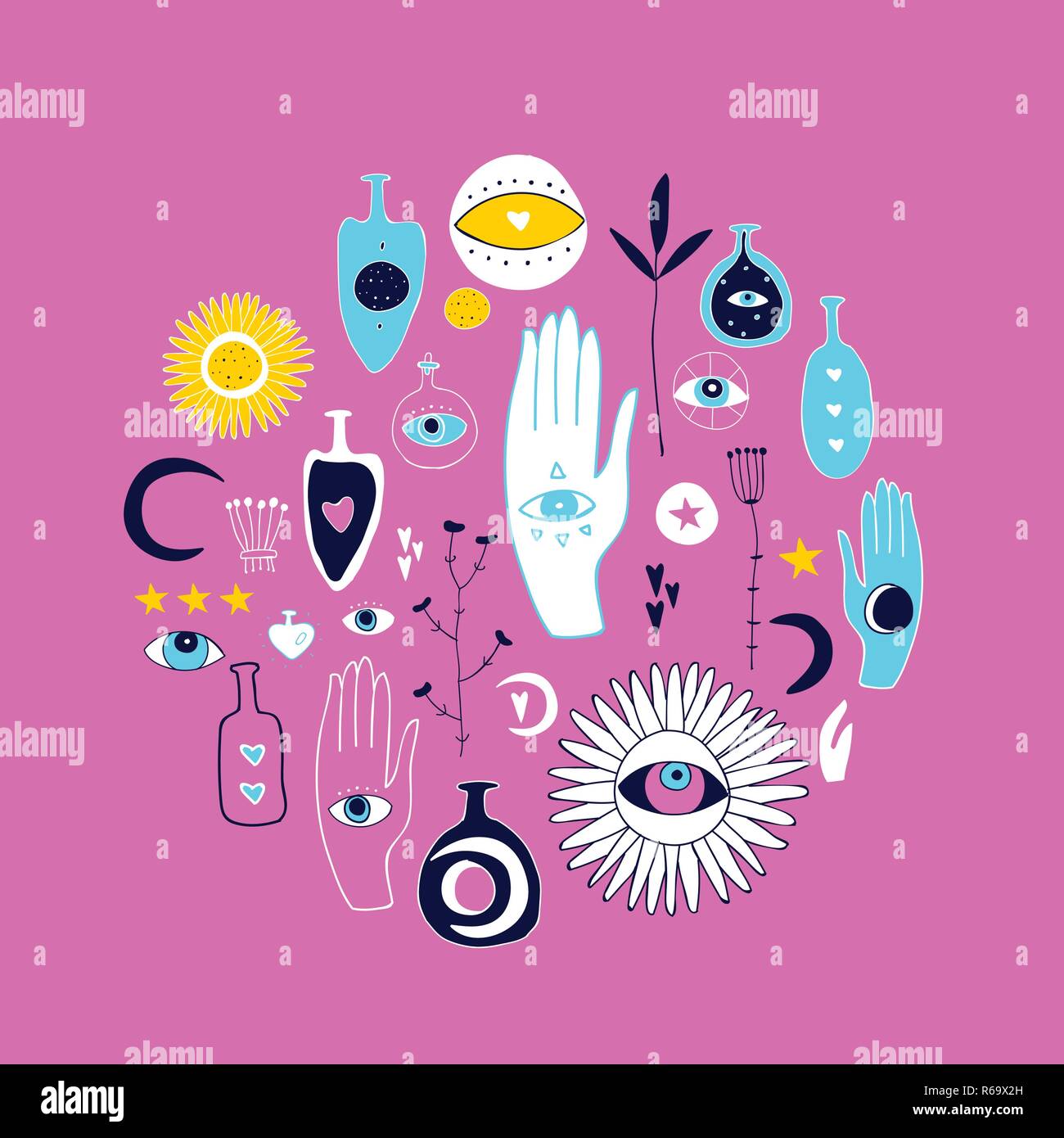 Spiritual elements Stock Vector Images - Alamy