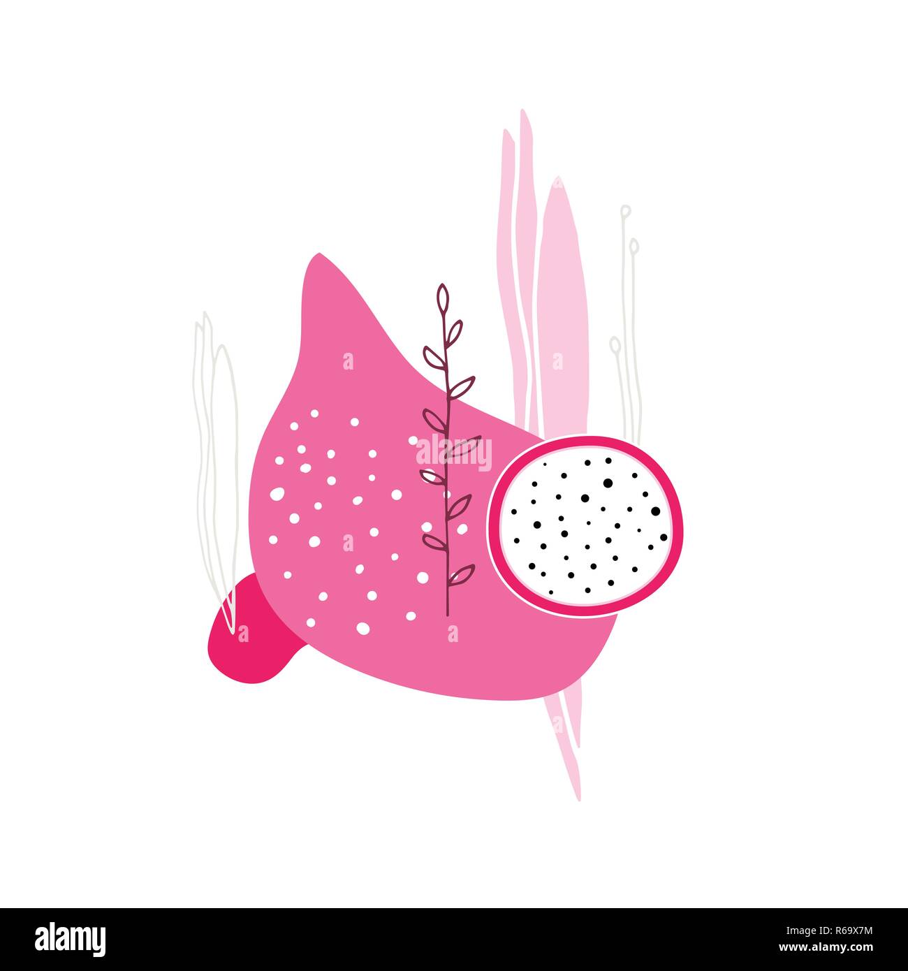 Pitaya flower Stock Vector Images - Alamy