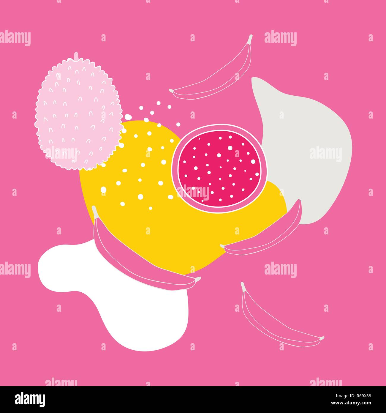 Stylish colorful background with abstract elements polka dots and ...