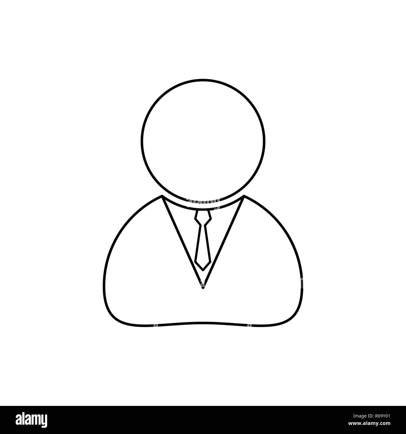 simple human icon business design isolated on white background Stock ...