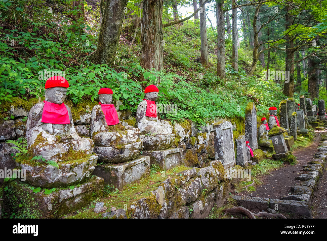 Narabi Jizo statues, Nikko, Japan Stock Photo - Alamy