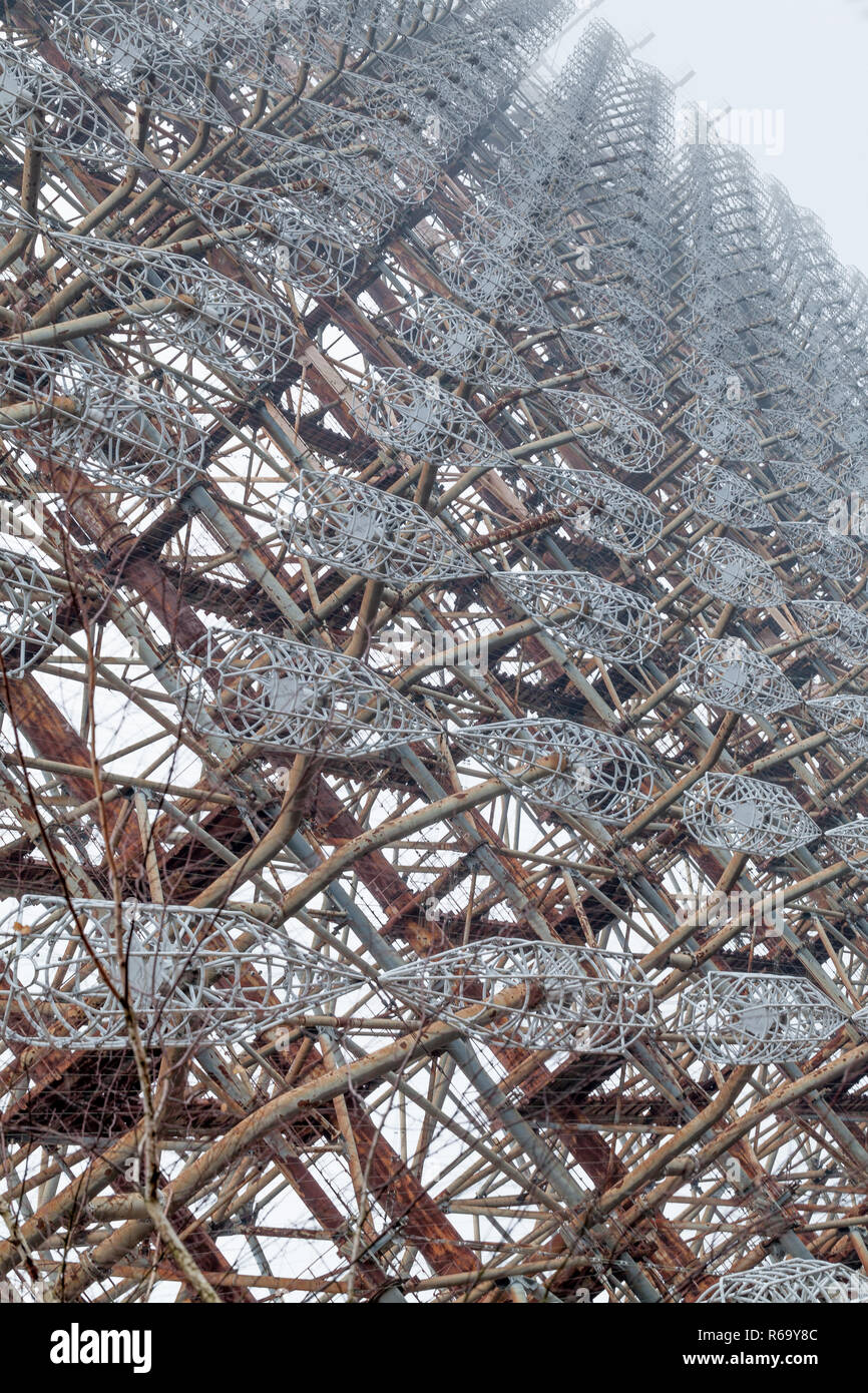 Soviet Radar System Duga near Chernobyl Nuclear Power Plant Stock Photo ...