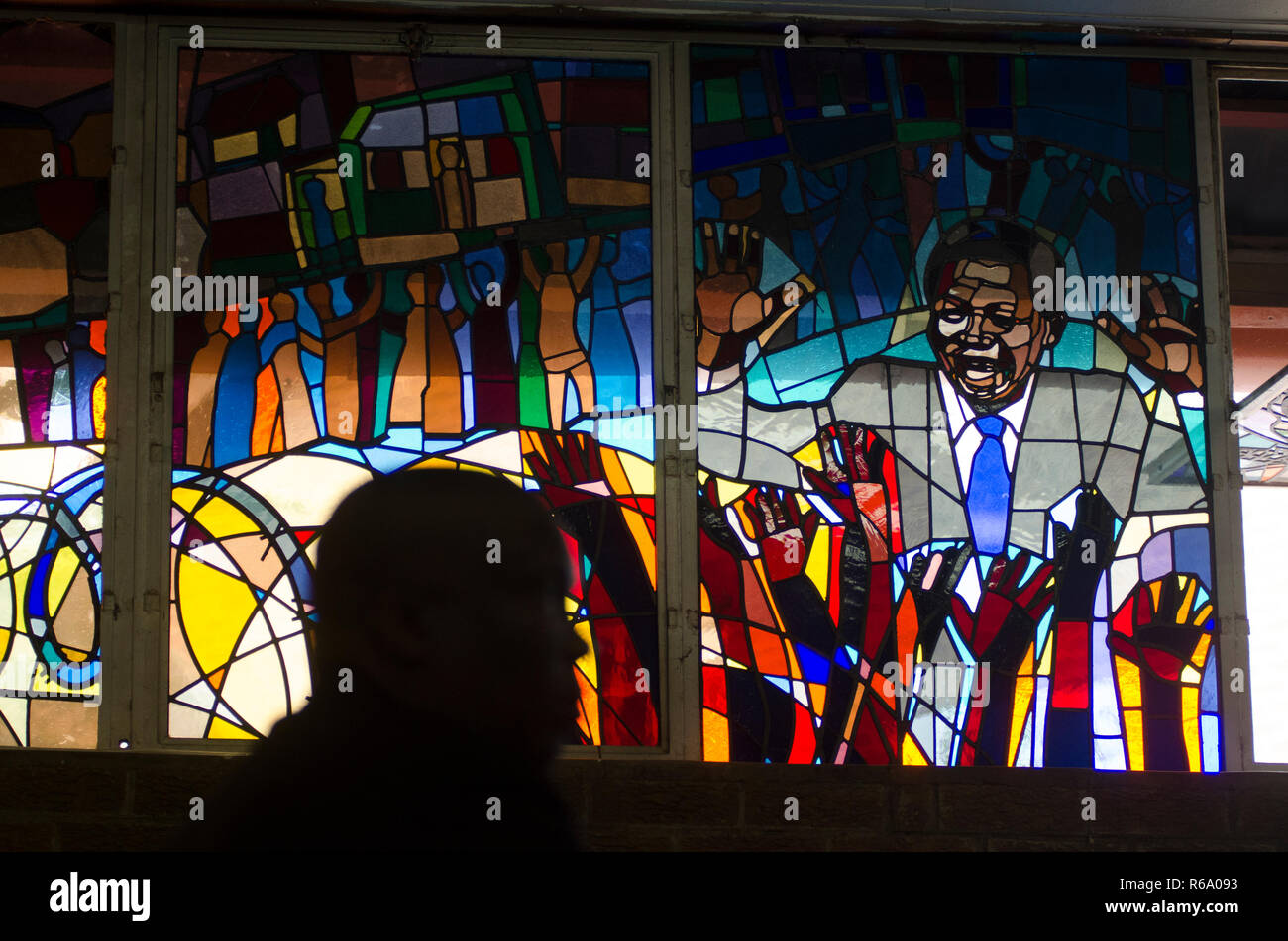 Nelson mandela stained glass window hi-res stock photography and images ...