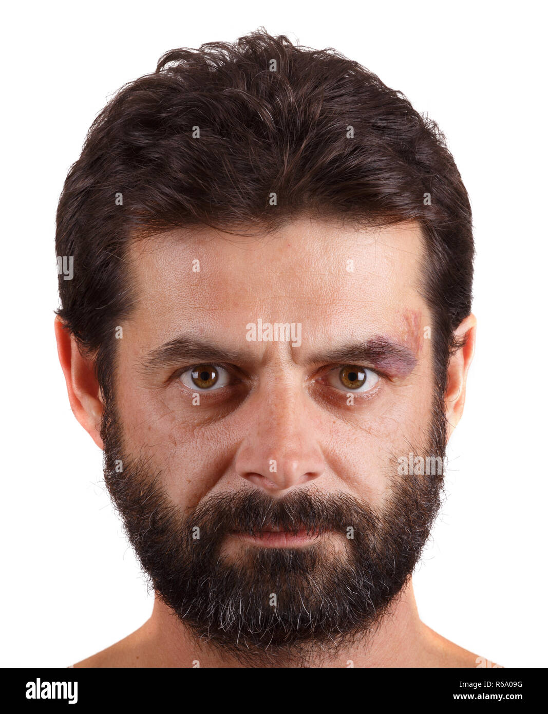 portrait of man with unshaven face Stock Photo - Alamy