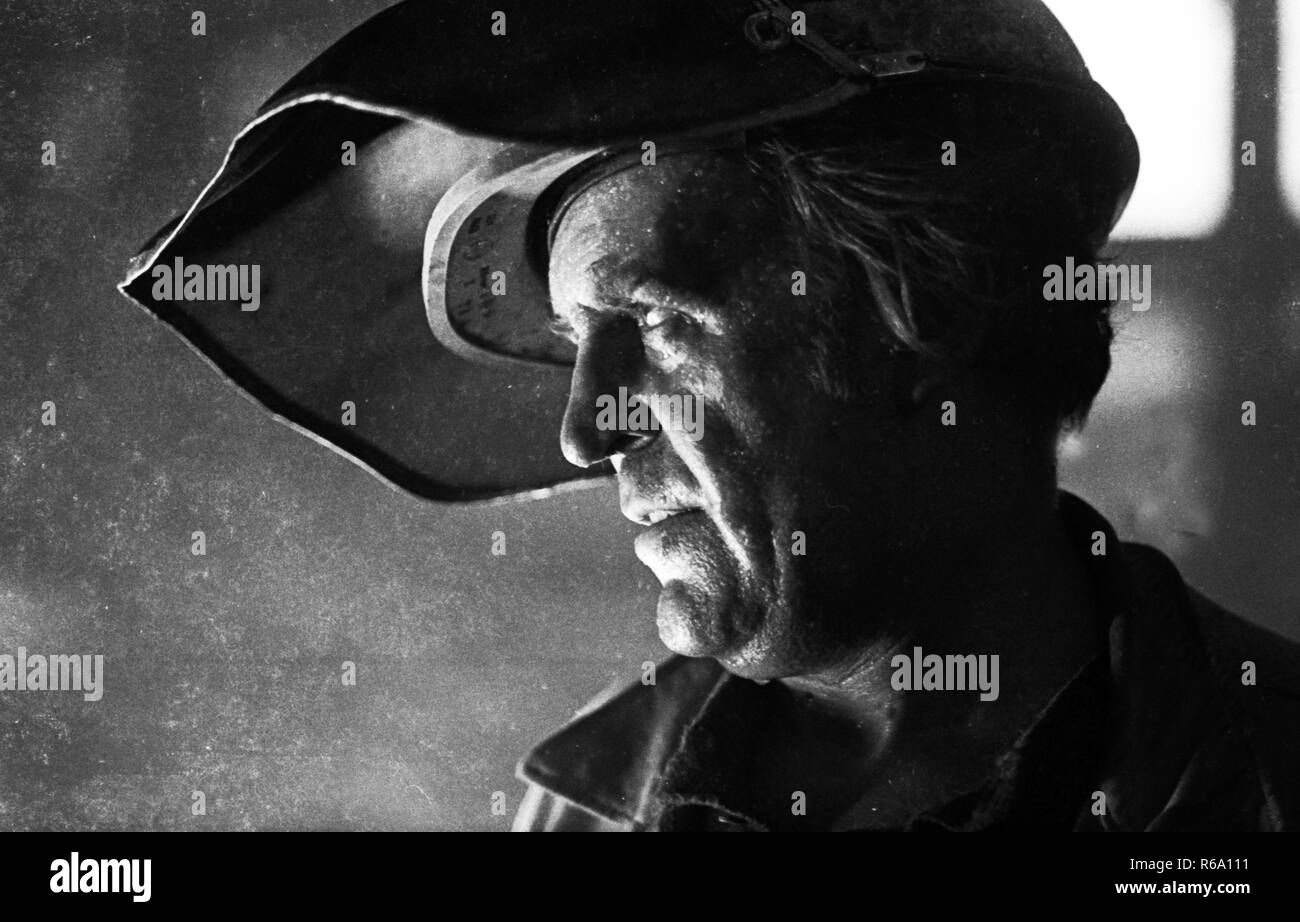 Steel production at the Hoesch AG steelworks in the Westfalenhuette in ...