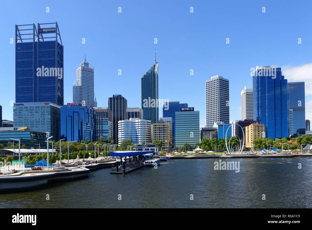 High Rise buildings and Elizabeth Quay, Perth, Western Australia ...