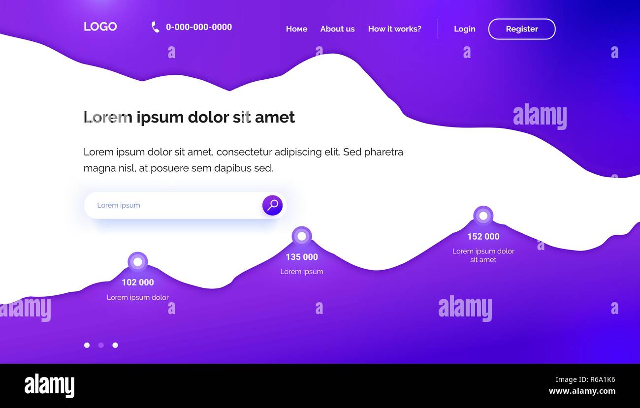 Landing page paper cut Stock Vector Images - Alamy