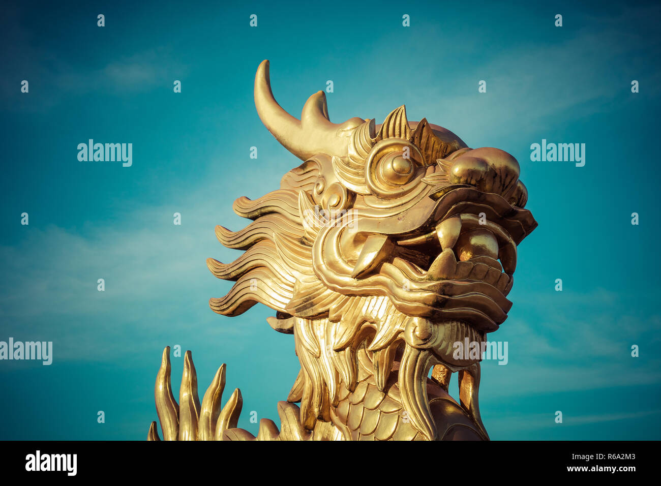 Dragon Statue. Imperial Royal Palace of Nguyen dynasty in Hue, Vietnam ...