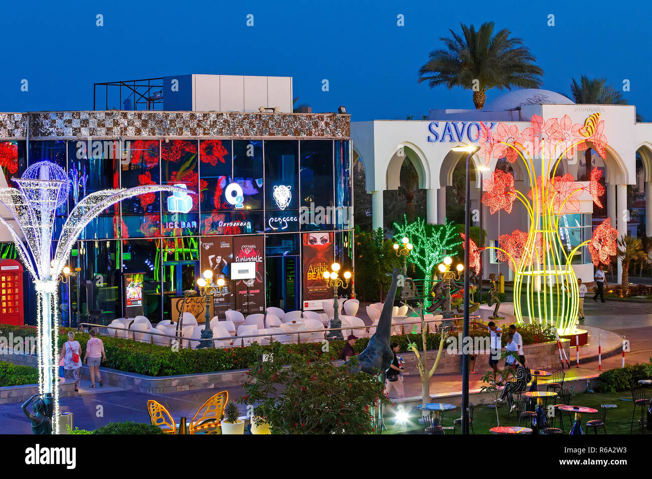 The Soho Square in Red Sea coastal resort Sharm el-Sheikh, south Sinai, Egypt, April 8, 2018 ...