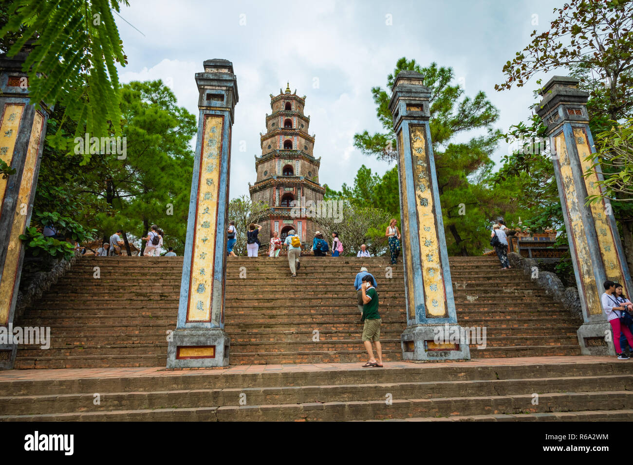 The Thien Mu Pagoda is one of the ancient pagoda in Hue city. Vietnam ...