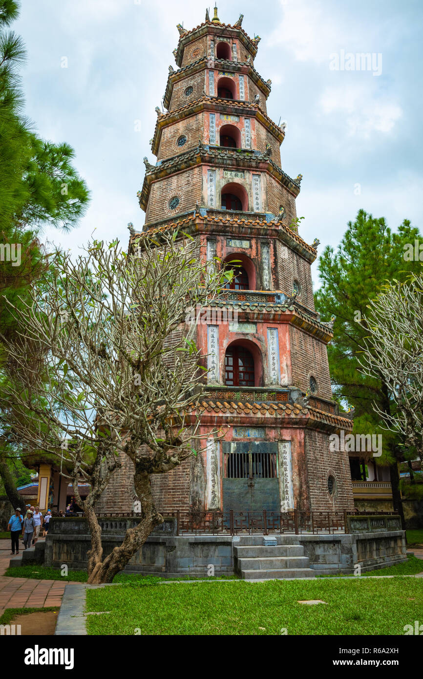 The Thien Mu Pagoda is one of the ancient pagoda in Hue city. Vietnam ...