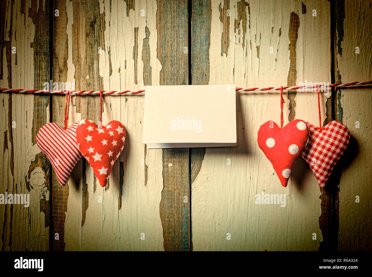 Card Valentine's Day. Valentine's Day and hearts and a clean sheet for ...