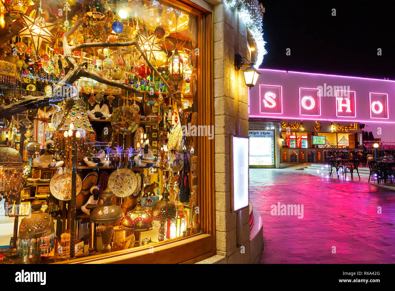 The Soho Square in Red Sea coastal resort Sharm el-Sheikh, south Sinai ...