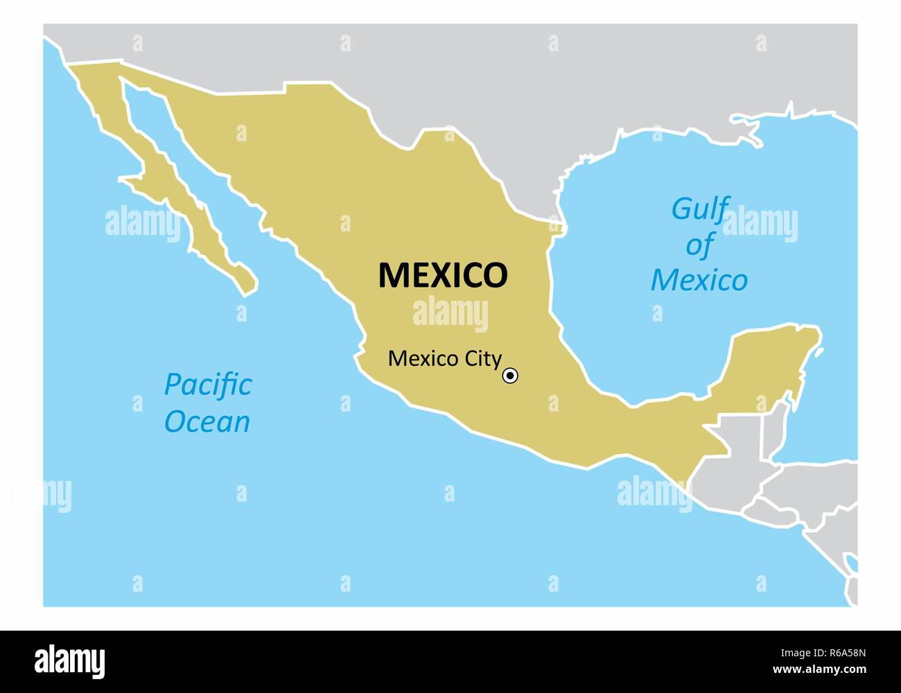 A colorful map of Mexico in the North America Stock Vector Image & Art ...