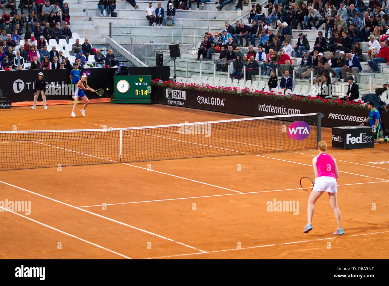 Caroline Wozniacki a rome tennis championship Stock Photo - Alamy