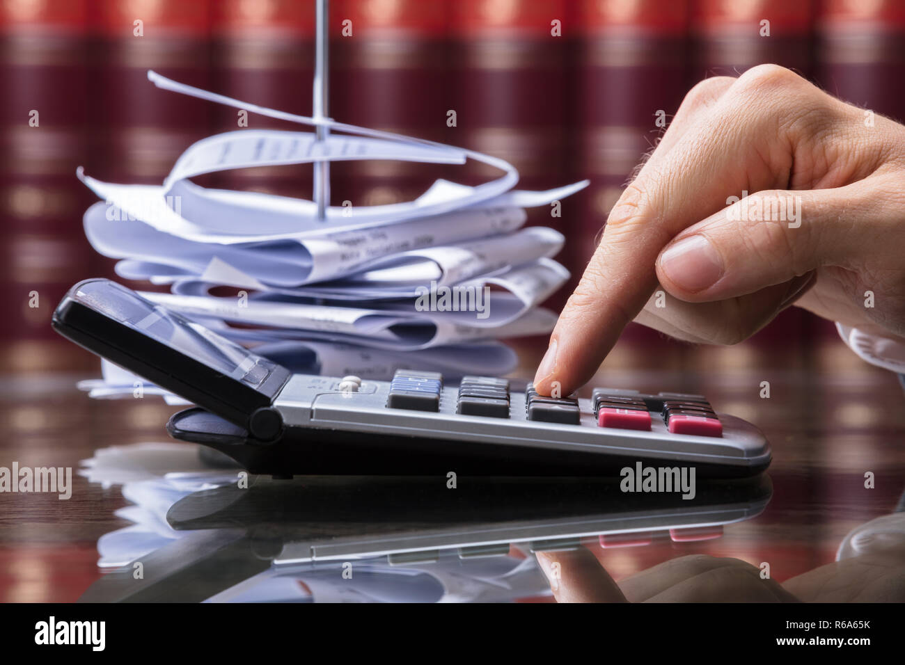 Person Using Calculator Stock Photo - Alamy