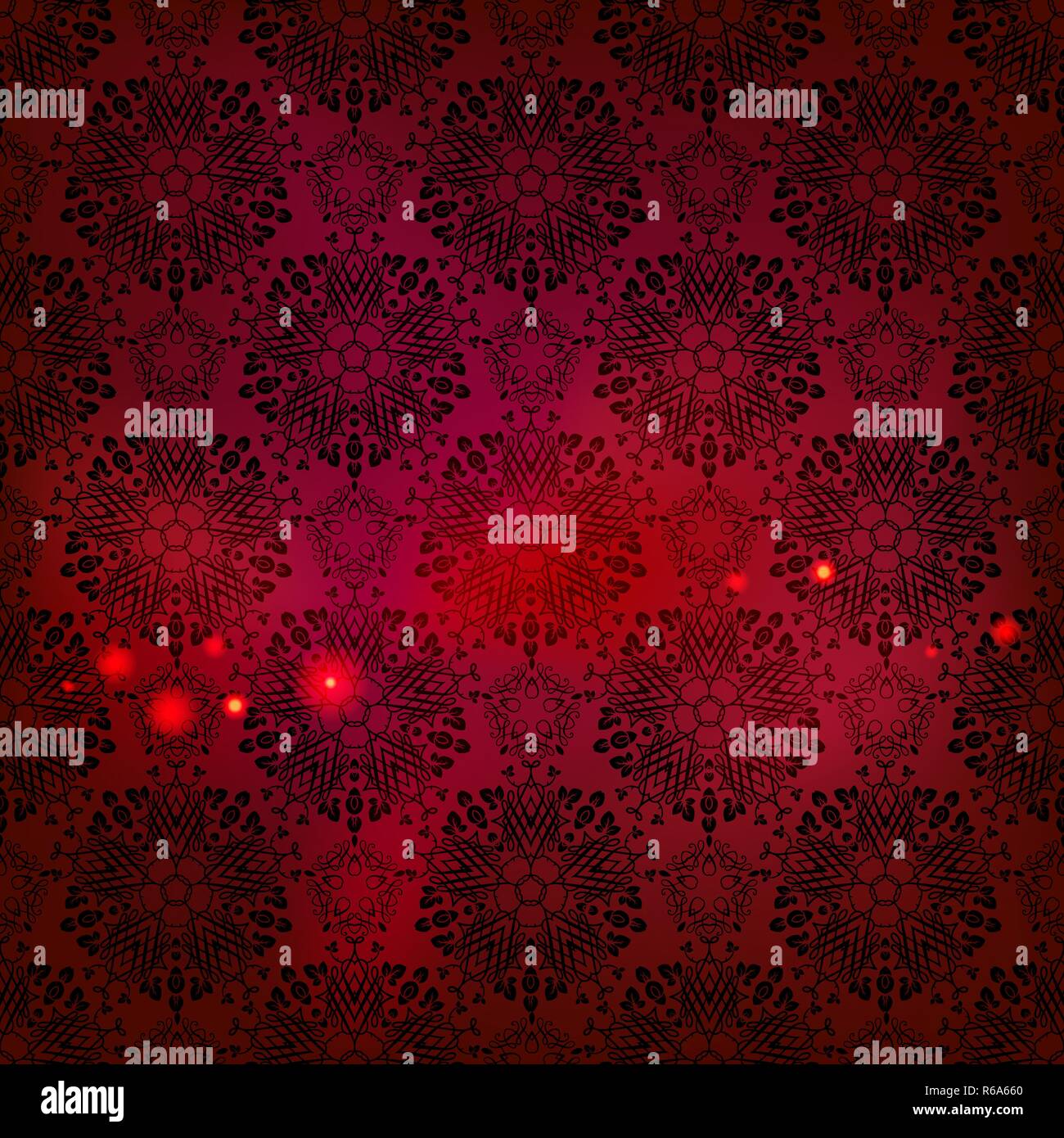 Drama lace backdrop. Ornamental seamless pattern. Festive red style ...