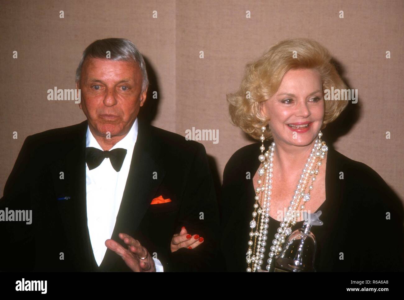 BEVERLY HILLS, CA - MARCH 21: American Singer Frank Sinatra and wife ...