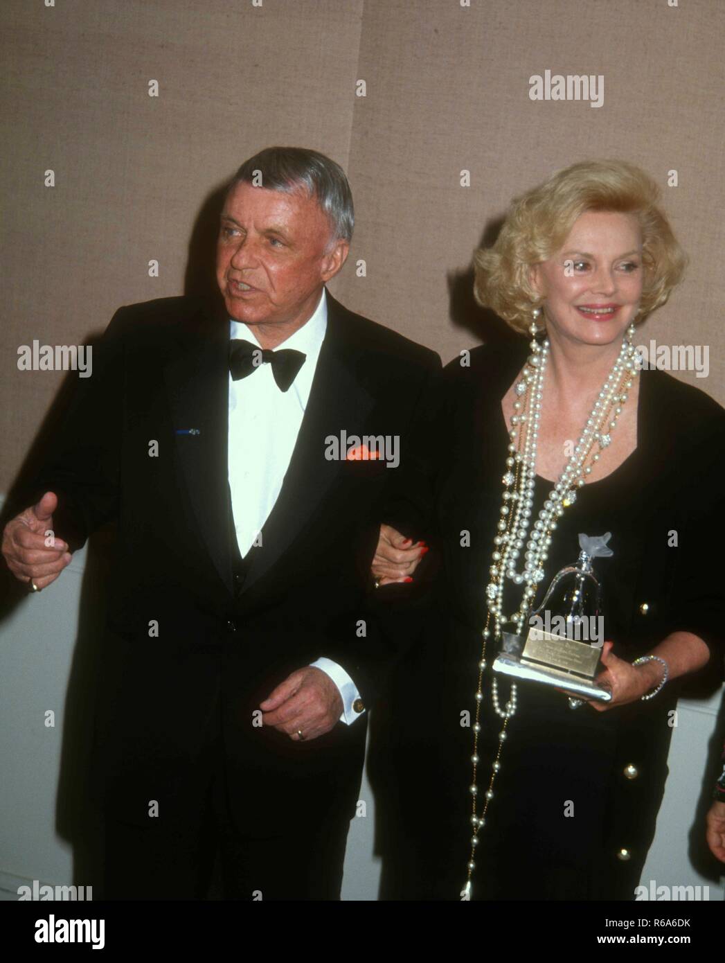 BEVERLY HILLS, CA - MARCH 21: American Singer Frank Sinatra and wife ...