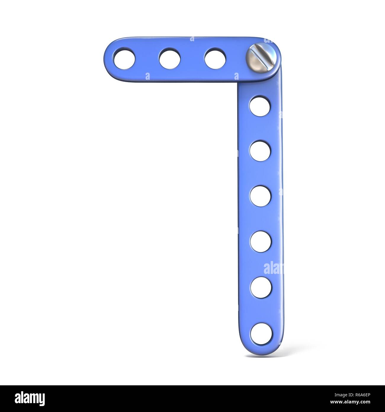 Blue metal constructor toy Number 7 SEVEN 3D Stock Photo - Alamy