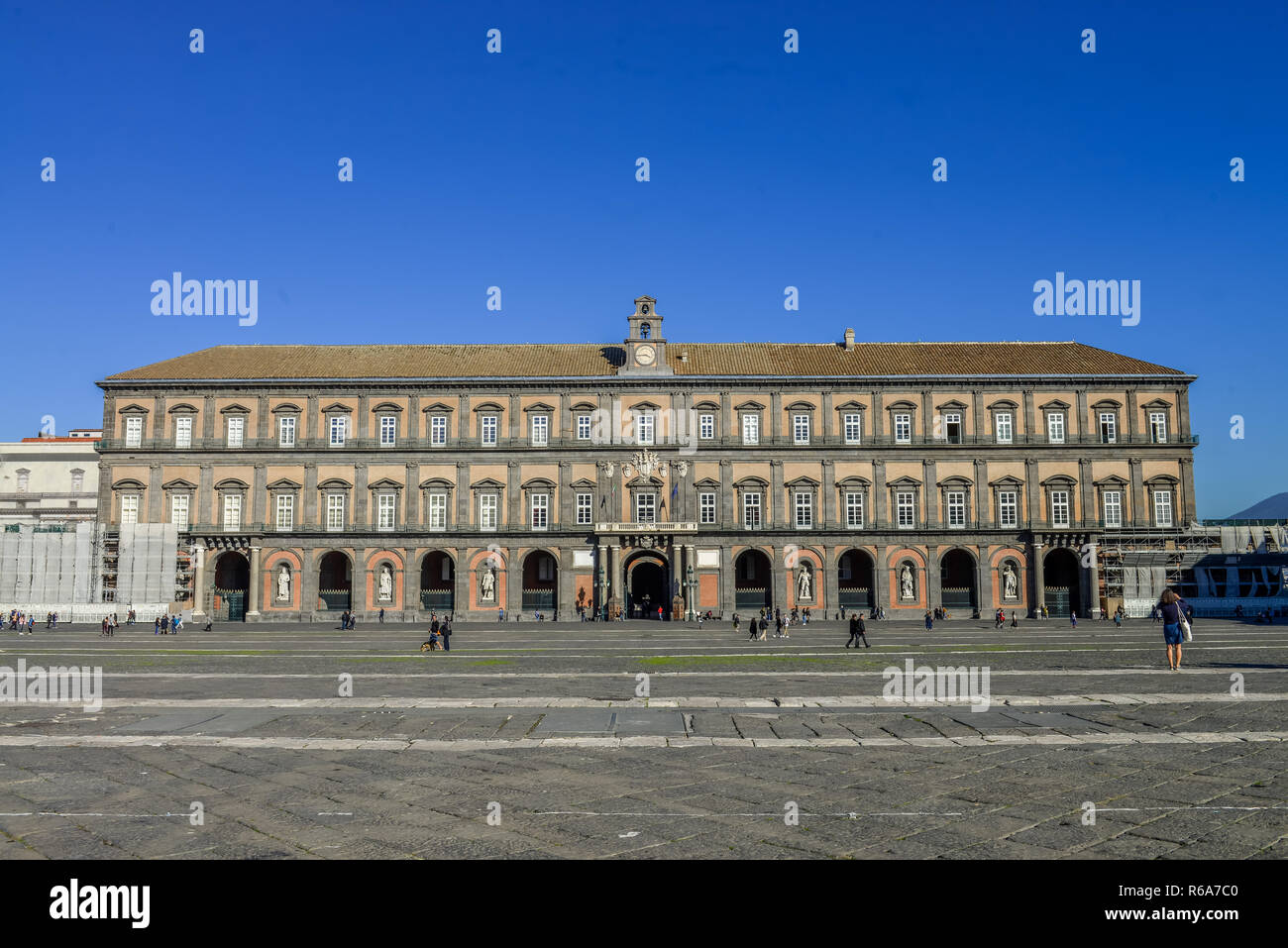 King's palace, Palazzo real, Piazza del Plebescito, Naples, Italy ...