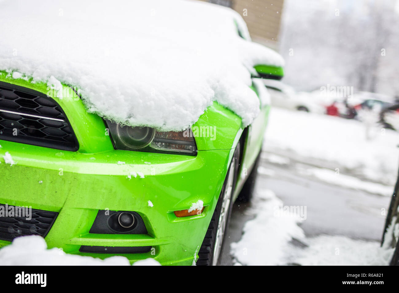 Kiev, Ukraine - February 09. 2018: Powerful Ford Mustang Boss edition ...