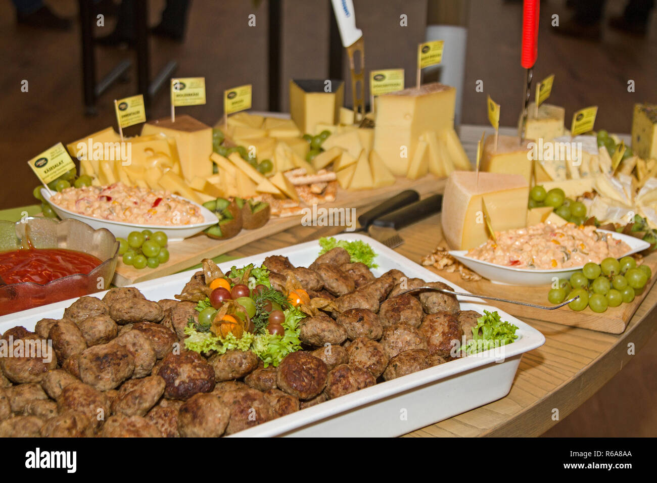 Buffet Table Loaded With Various Culinary Delights Stock Photo - Alamy