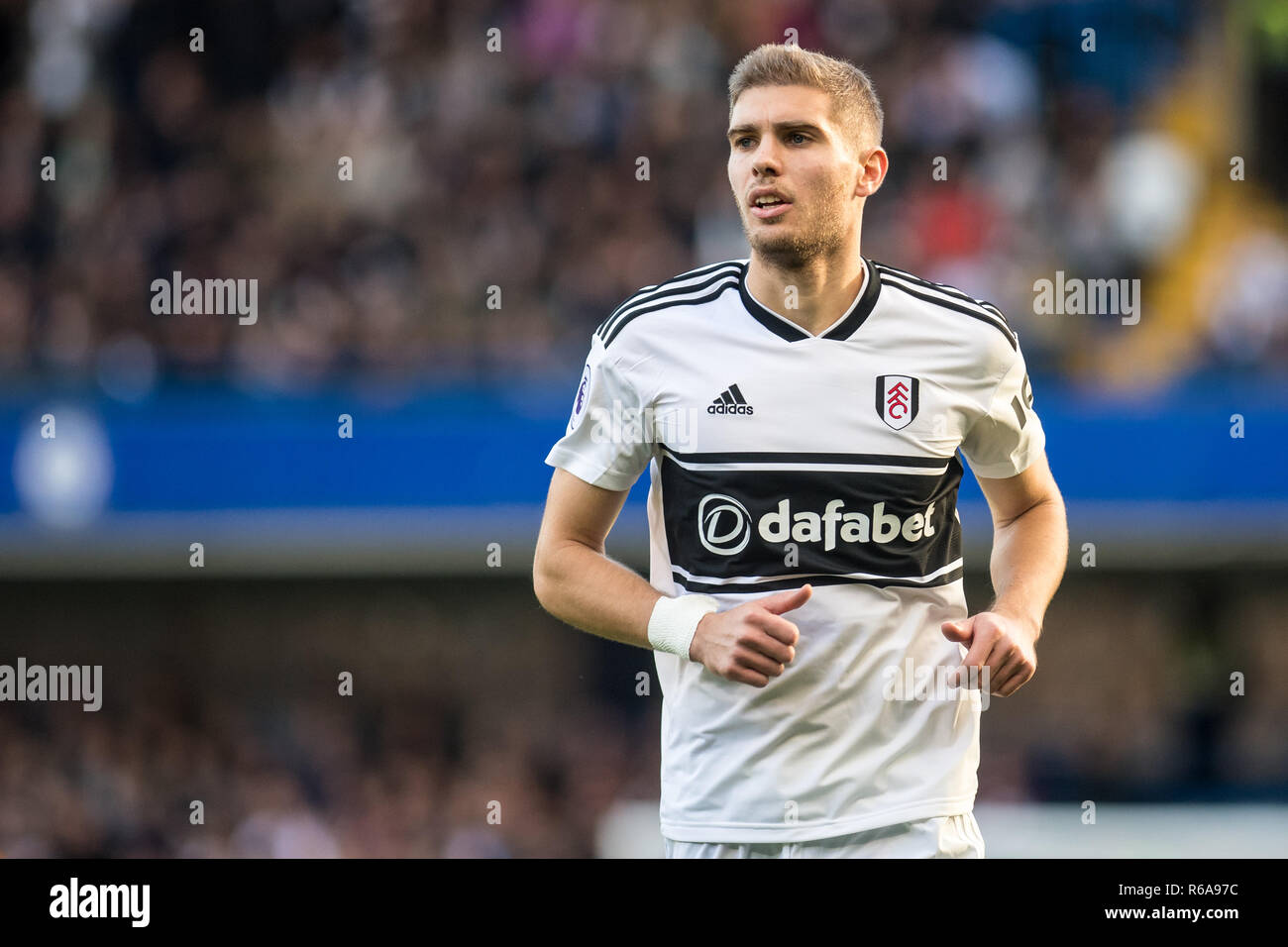 LONDON, ENGLAND - DECEMBER 02: Maxime Le Marchand of Fulham FC looks on ...