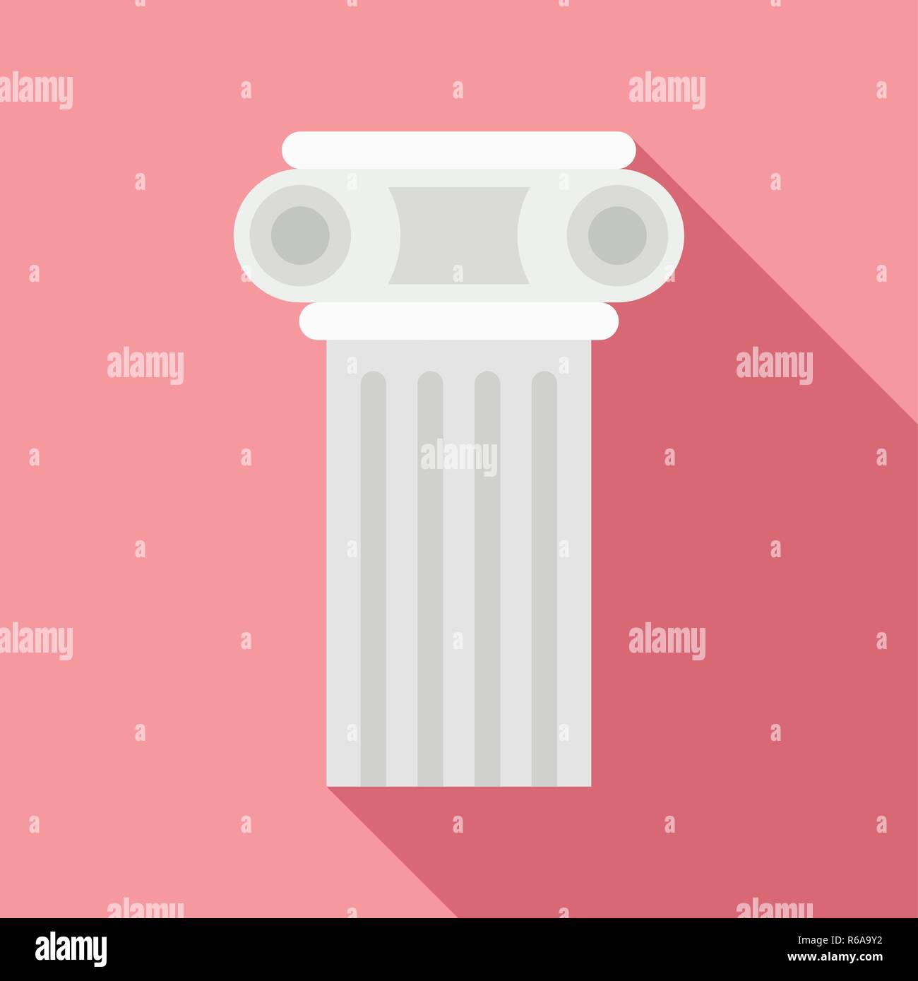 Temple pillar icon. Flat illustration of temple pillar vector icon for ...