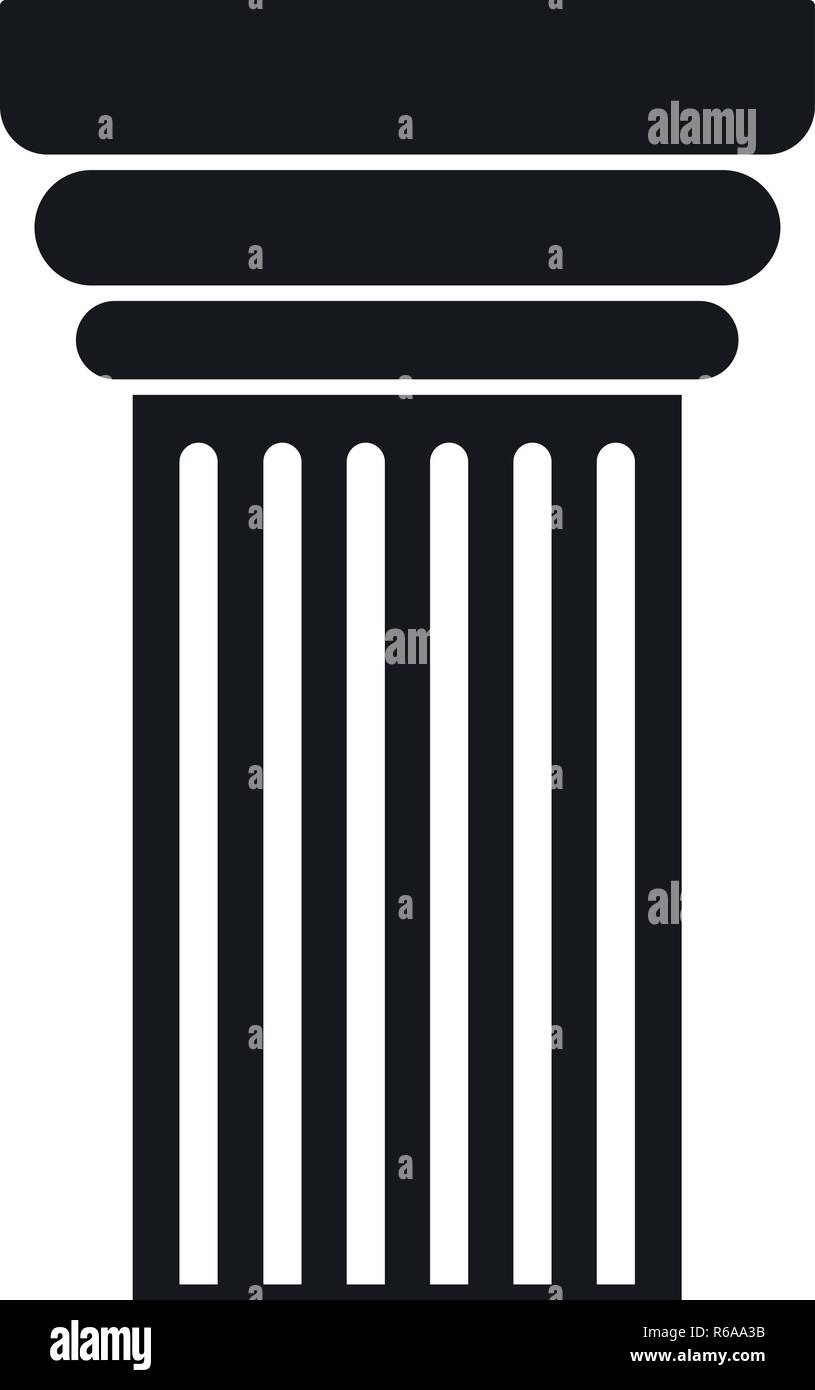 Museum pillar icon. Simple illustration of museum pillar vector icon ...