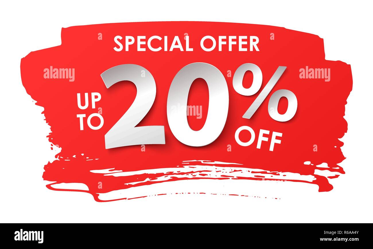 20 percent discount flyer Cut Out Stock Images & Pictures - Alamy
