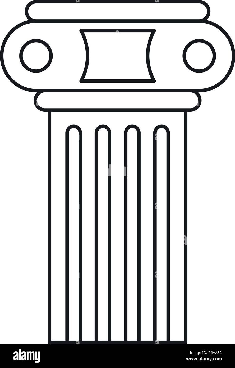 Temple pillar icon. Outline temple pillar vector icon for web design ...
