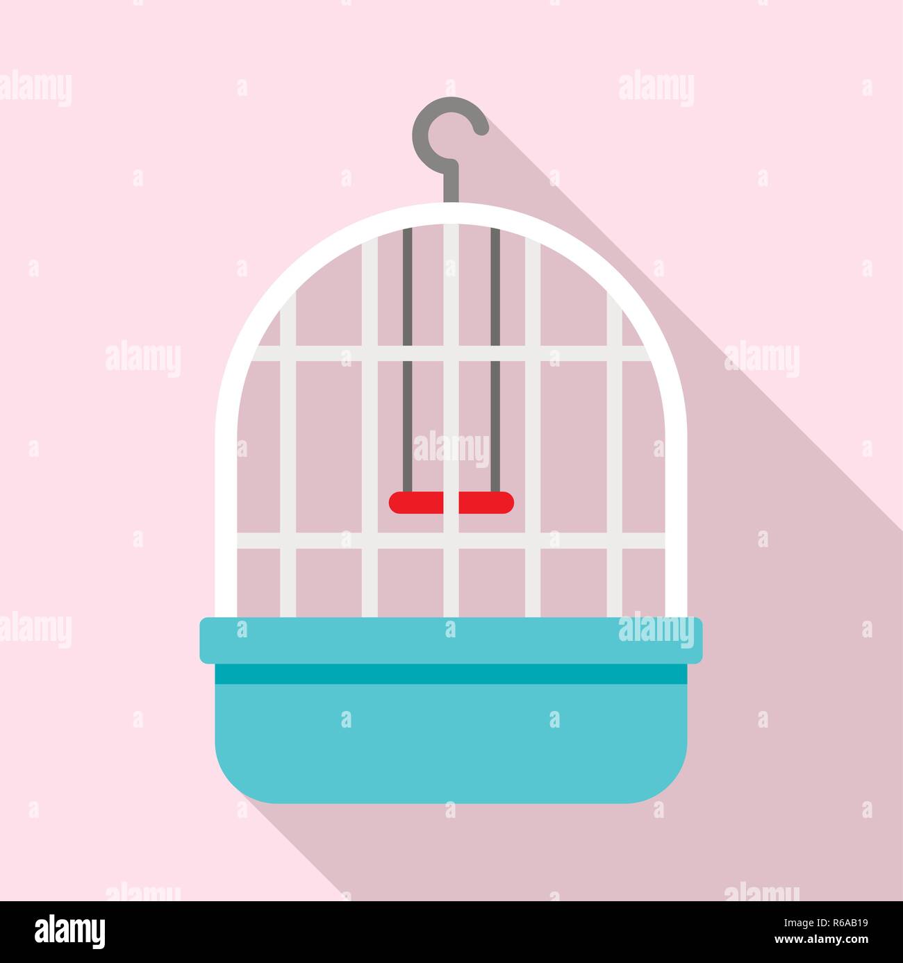 Parrot cage icon. Flat illustration of parrot cage vector icon for web ...