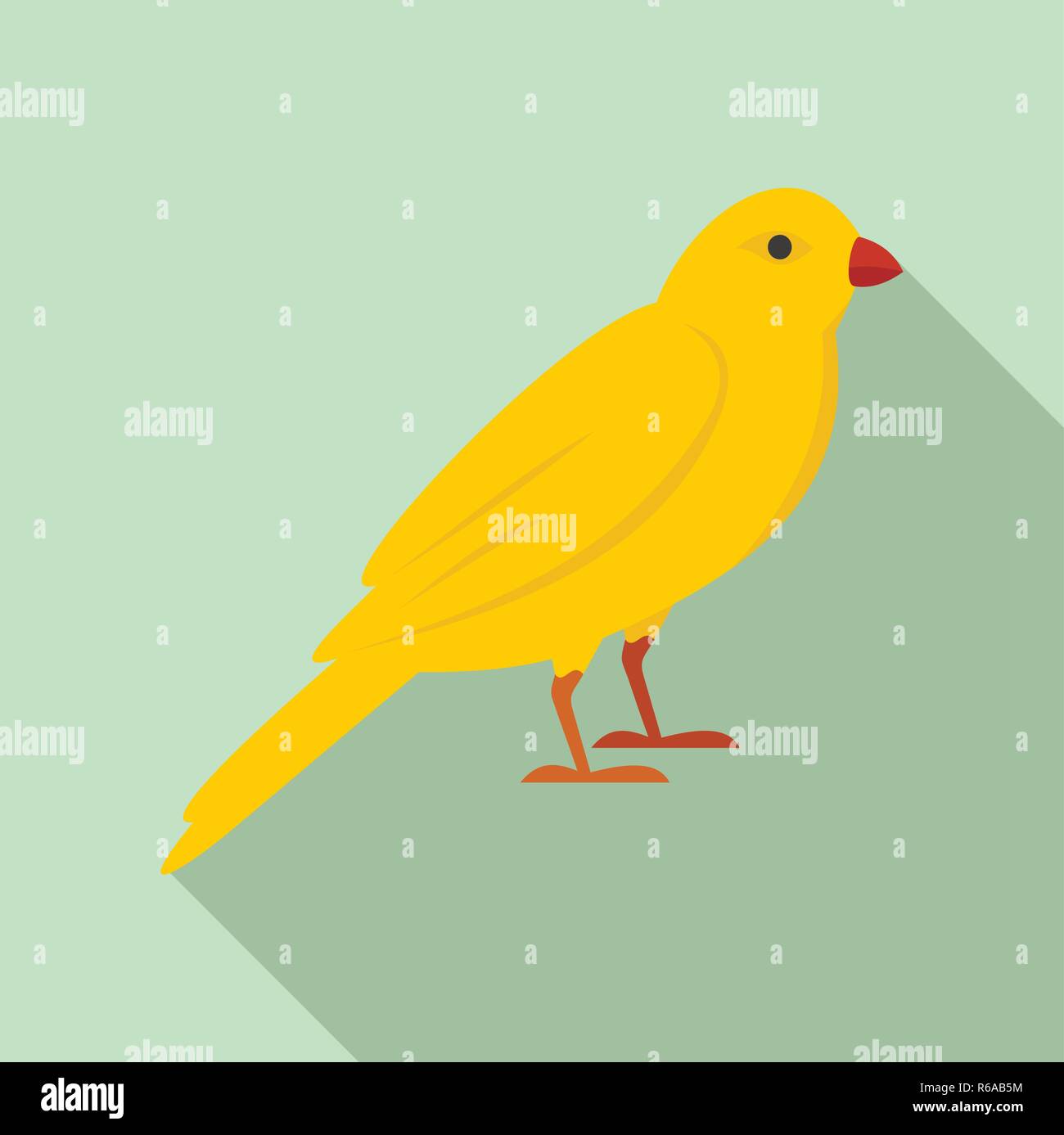 Gold song bird icon. Flat illustration of gold song bird vector icon ...