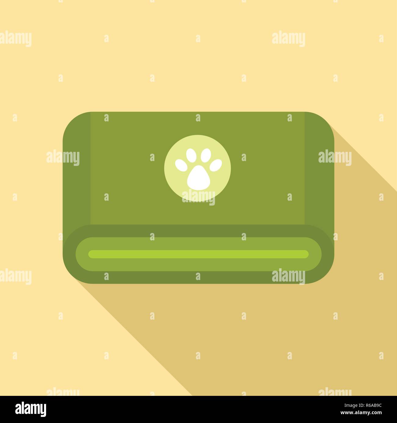 Pet towel icon. Flat illustration of pet towel vector icon for web ...