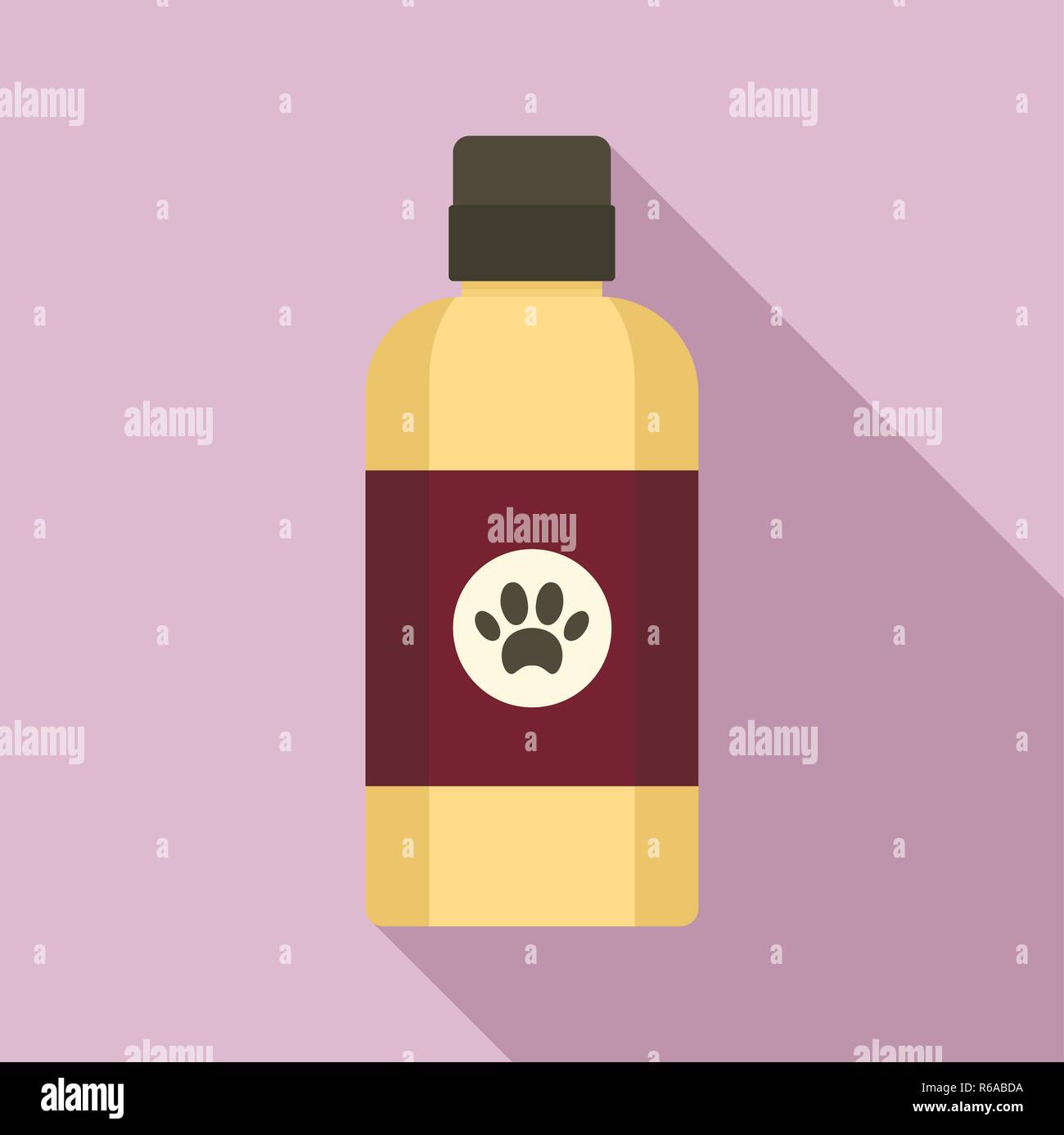 Dog shampoo bottle icon. Flat illustration of dog shampoo bottle vector ...