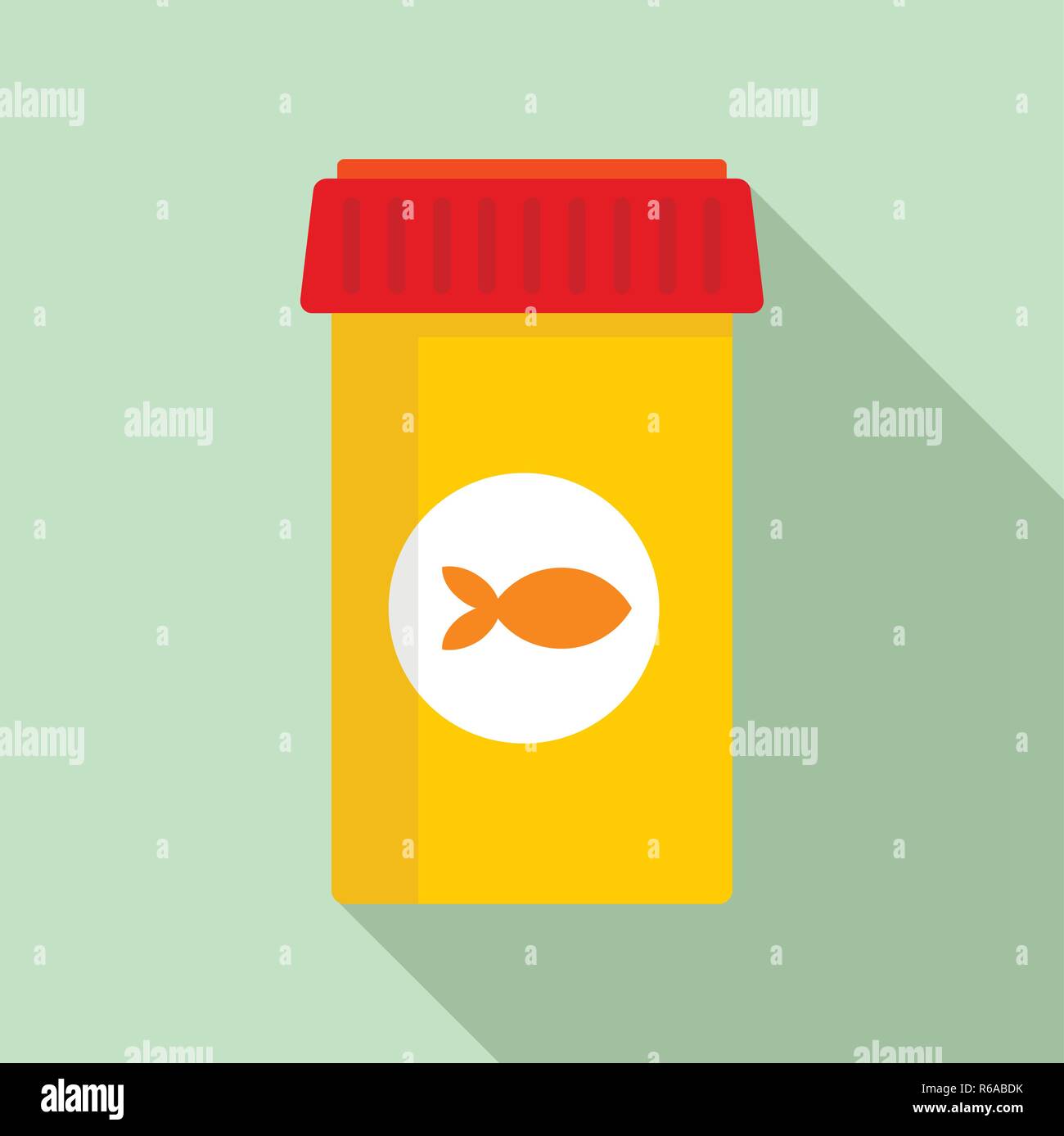 Aquarium fish food icon. Flat illustration of aquarium fish food vector ...