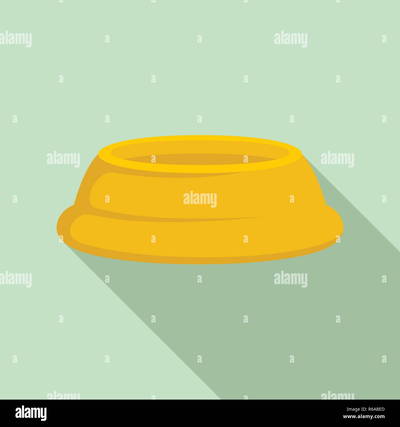 Pet food plate icon. Flat illustration of pet food plate vector icon ...