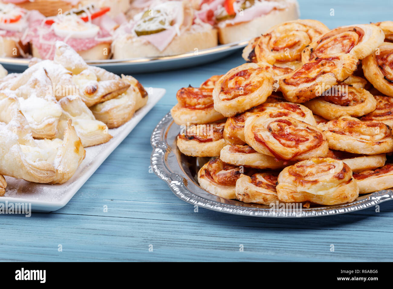 homemade bacon snail like Hawaiian pizza Stock Photo - Alamy