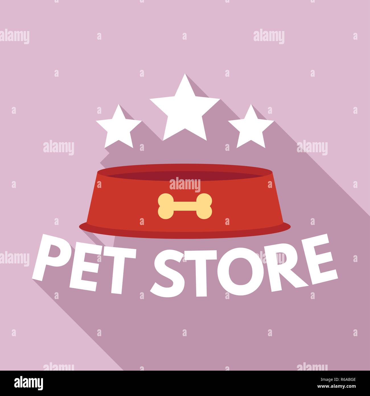 Pet plate store logo. Flat illustration of pet plate store vector logo ...