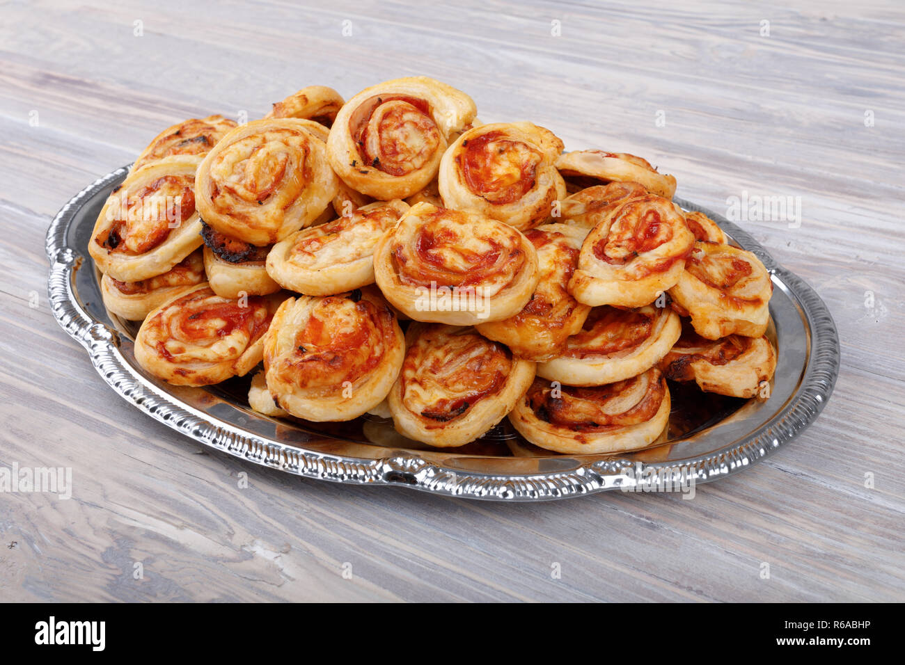 homemade bacon snail like Hawaiian pizza Stock Photo - Alamy