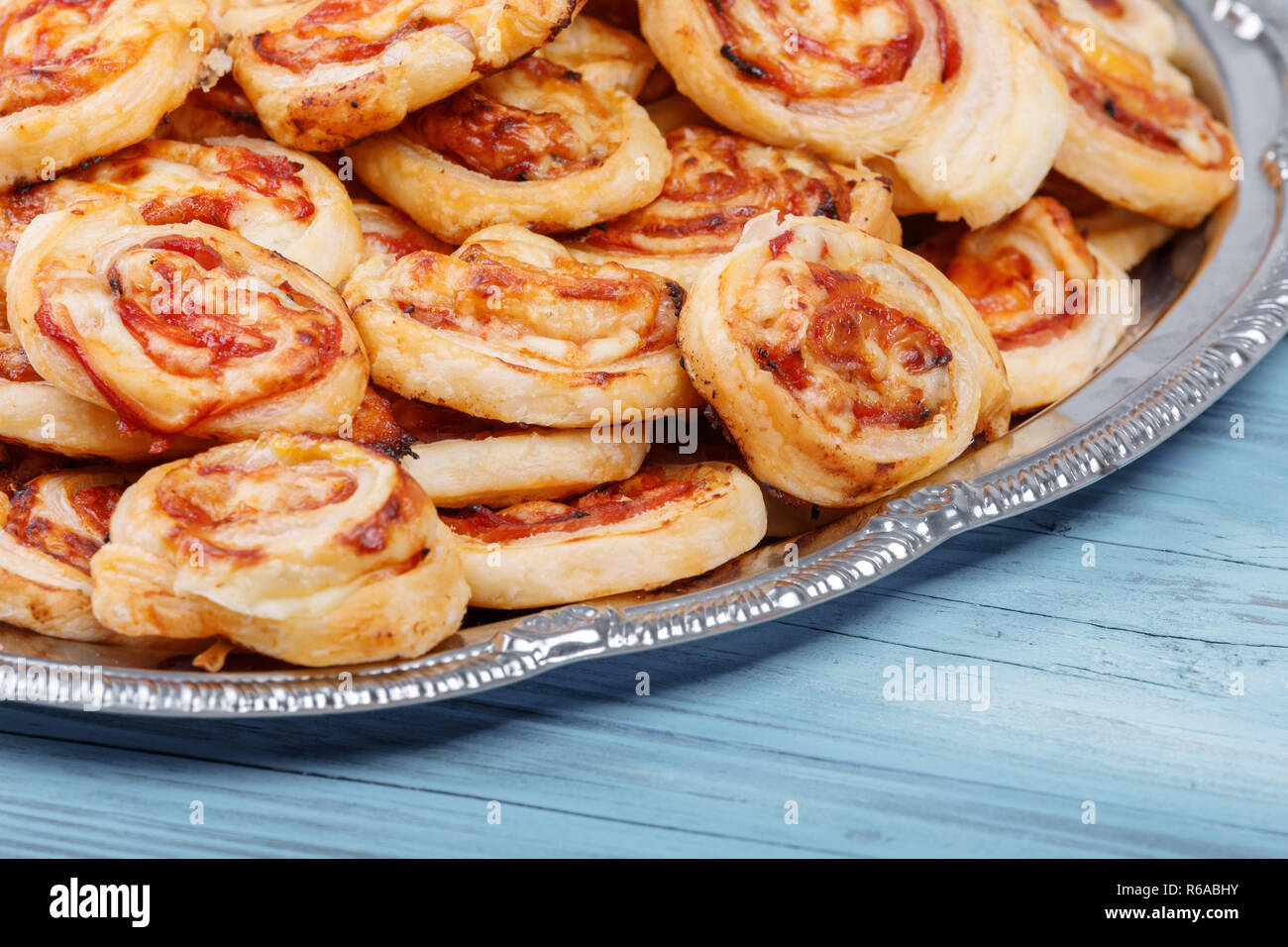 homemade bacon snail like Hawaiian pizza Stock Photo - Alamy