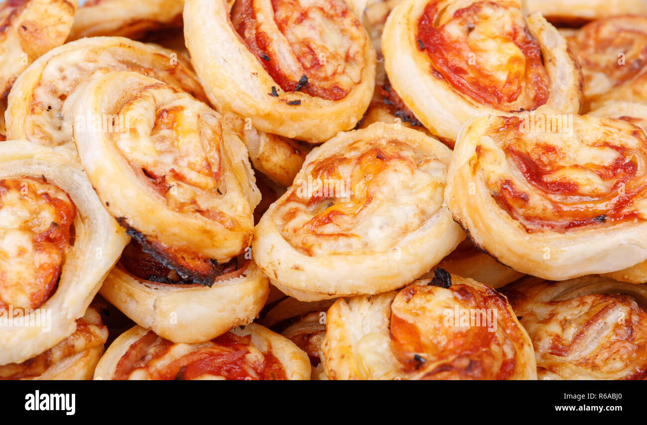 homemade bacon snail like Hawaiian pizza Stock Photo - Alamy