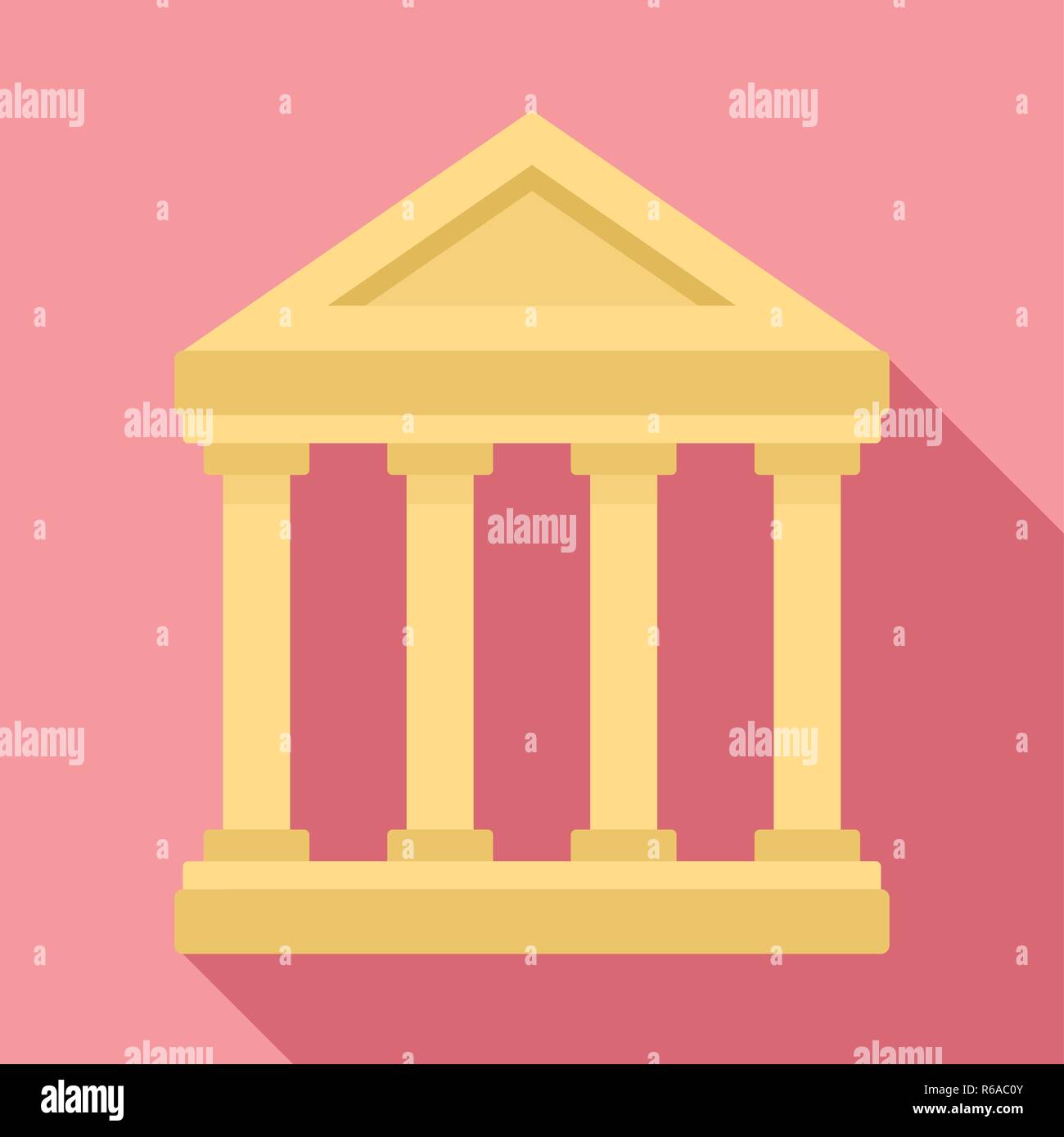 Museum building icon. Flat illustration of museum building vector icon ...