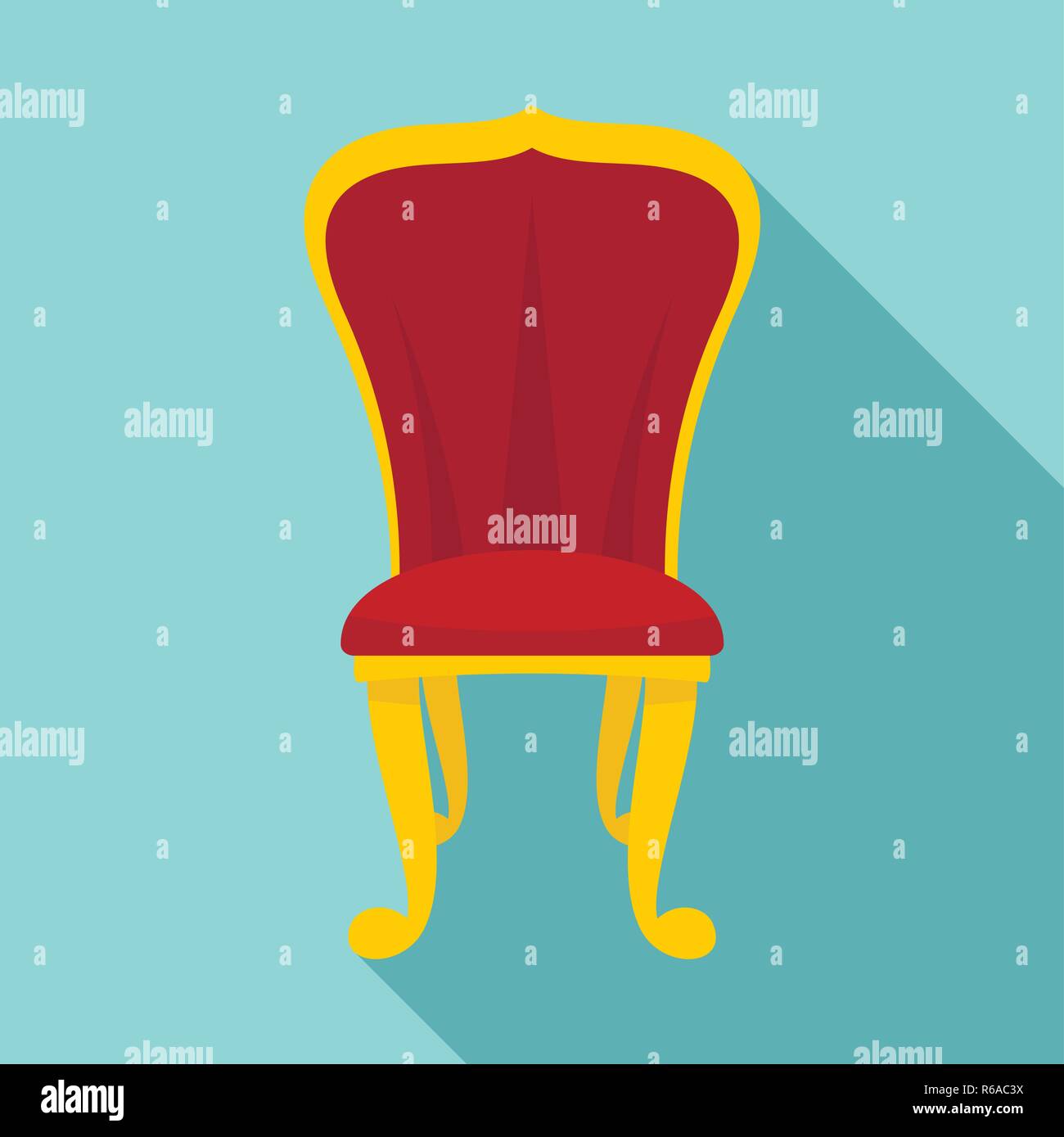 King throne icon. Flat illustration of king throne vector icon for web ...